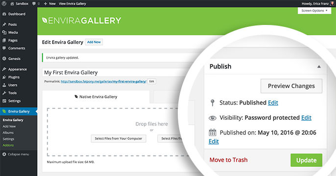 Password Protection Addon — Envira Gallery