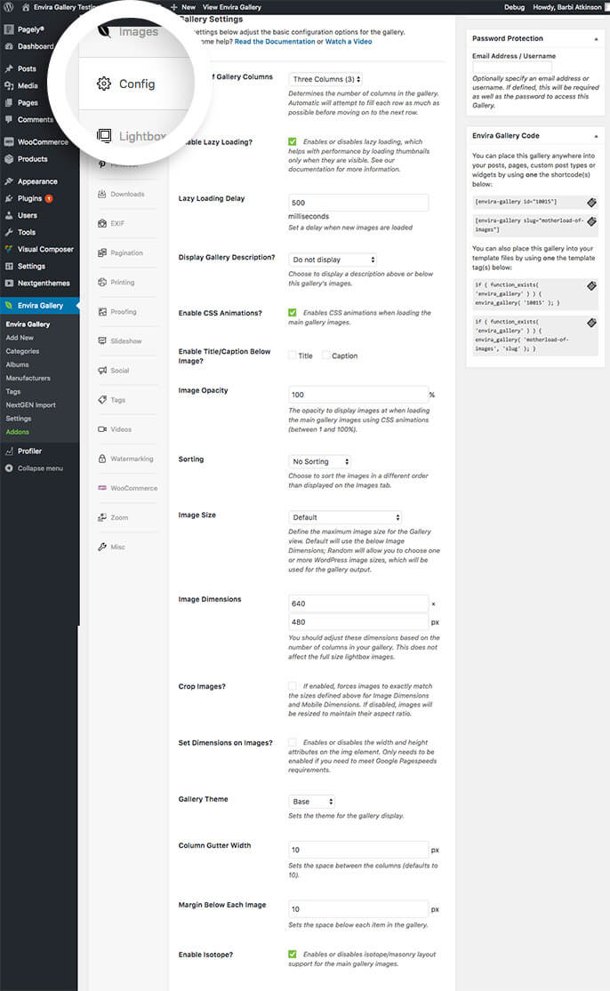 Envira Gallery Config - Envira Gallery