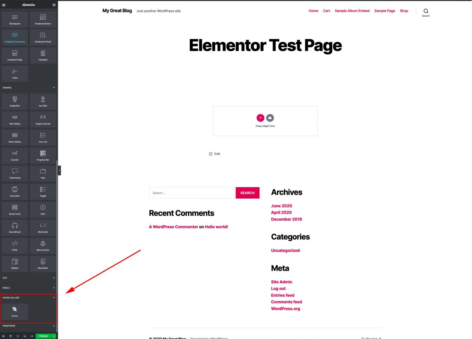 Elementor Addon - Envira Gallery